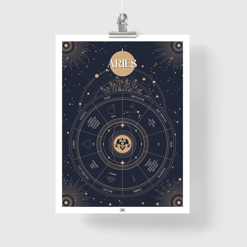 Aries Zodiac Poster - Frog Posters