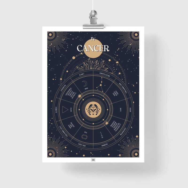 Cancer Zodiac Poster - Frog Posters