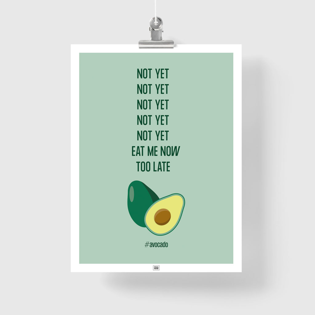 Funny Avocado Poster - Frog Posters