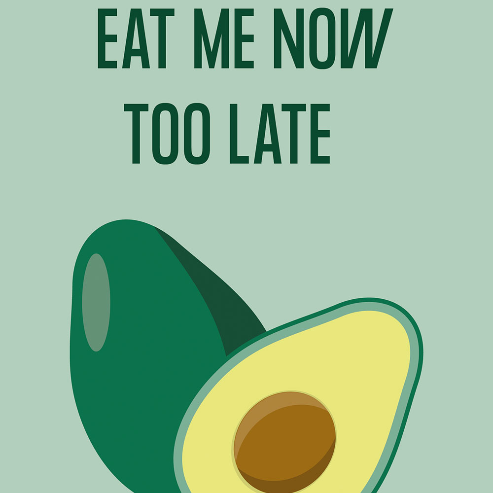 Funny Avocado Poster - Frog Posters