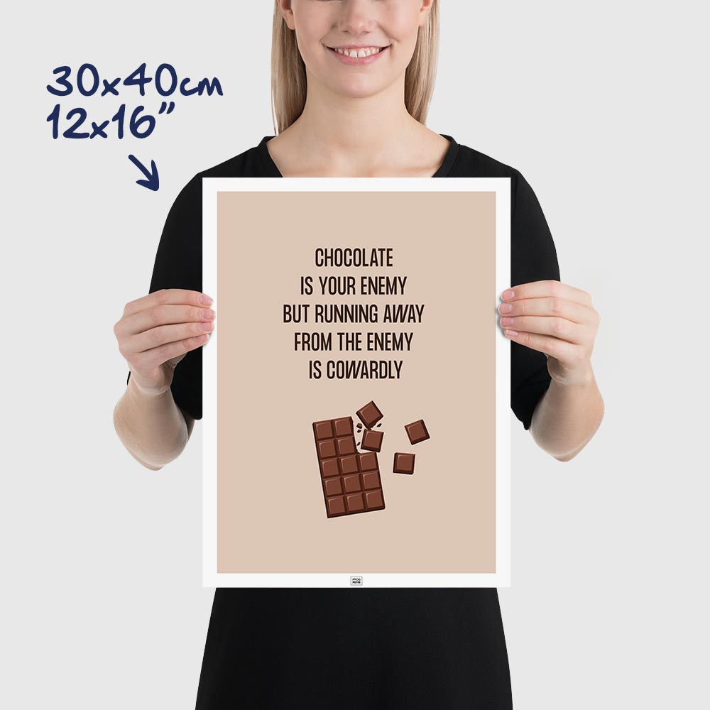 Funny Chocolate Poster - Frog Posters